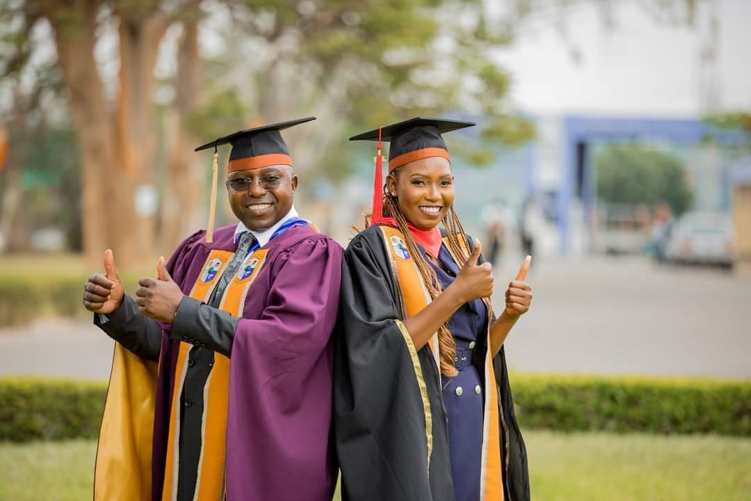 DAD GRADUATES ALONGSIDE HIS DAUGHTER - ZED GOSSIP