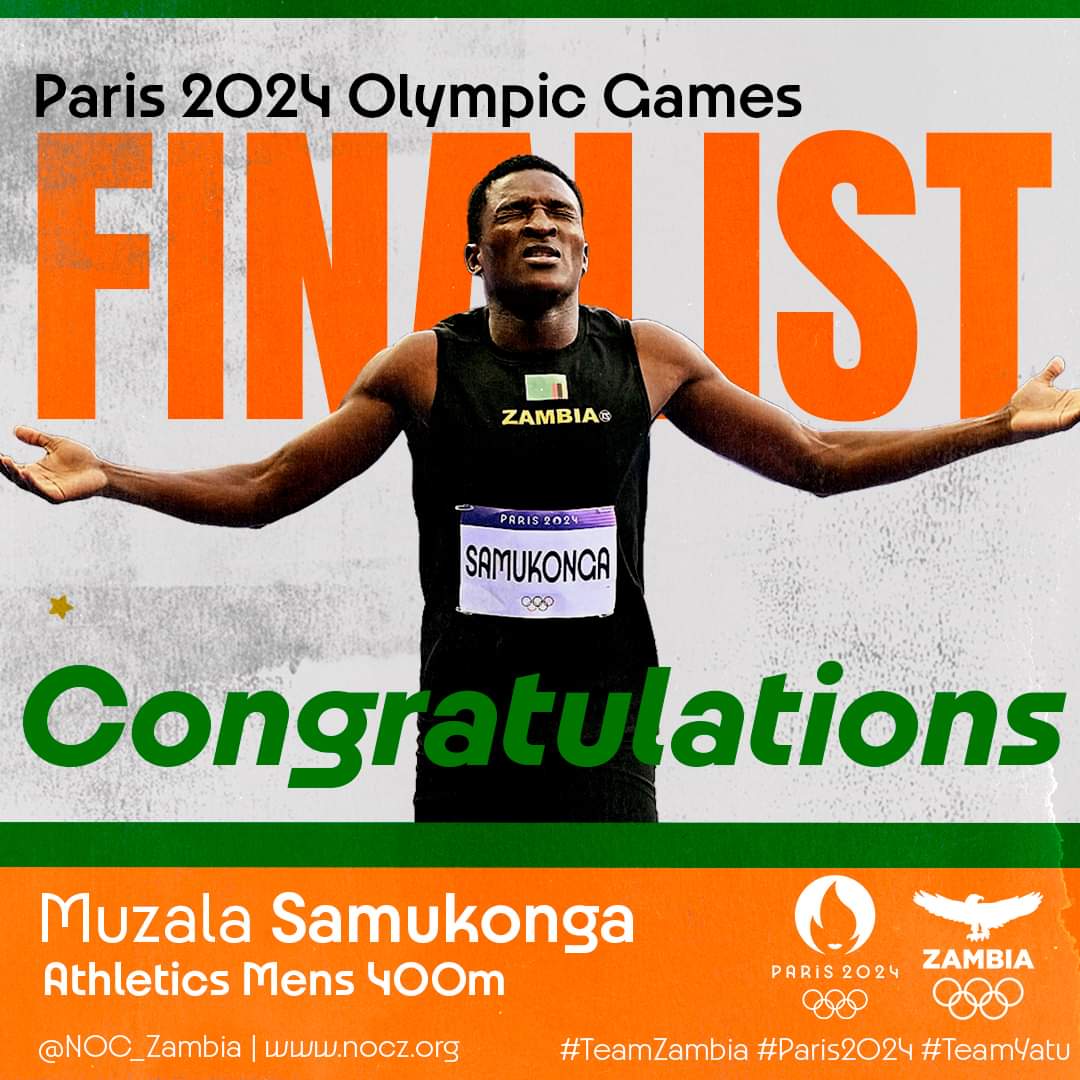 MUZALA SAMUKONGA QUALIFIES FOR 400M FINAL RACE AT PARIS 2024 OLYMPIC ...
